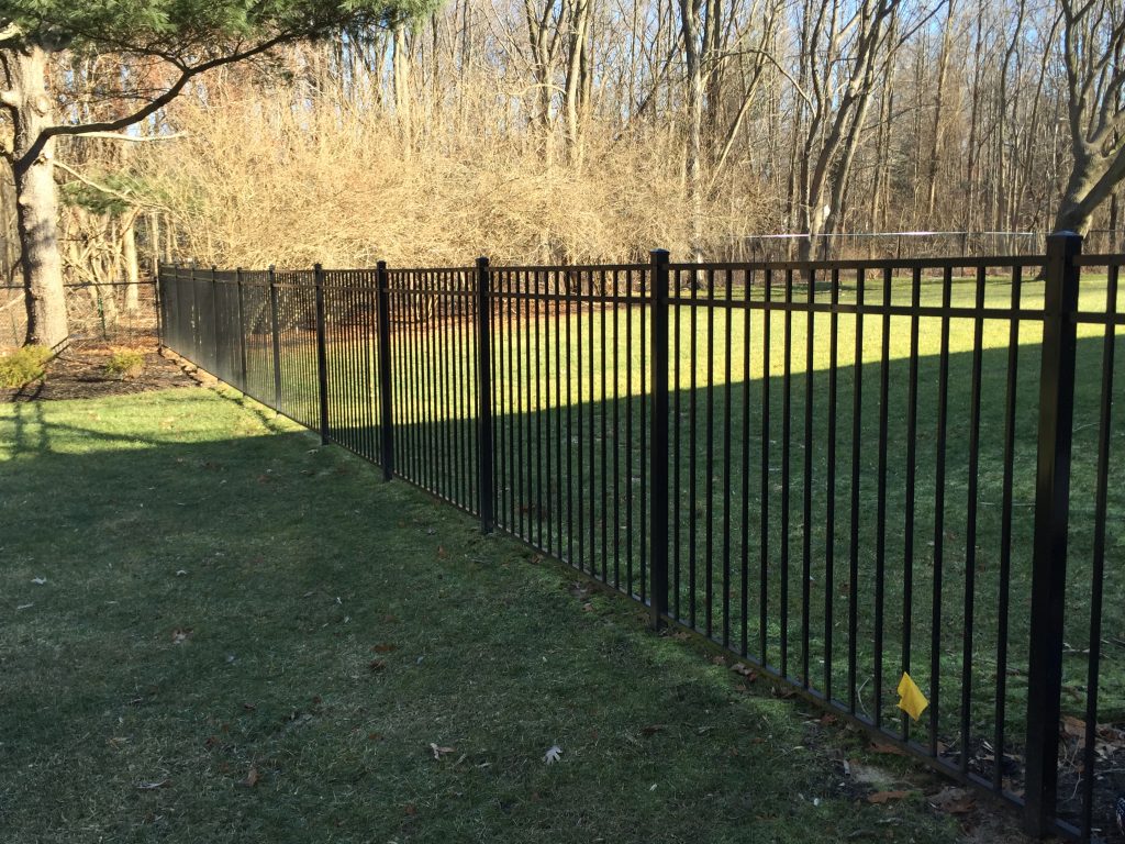 Black Aluminum Three Rail Fence - Add A Link Fence Company