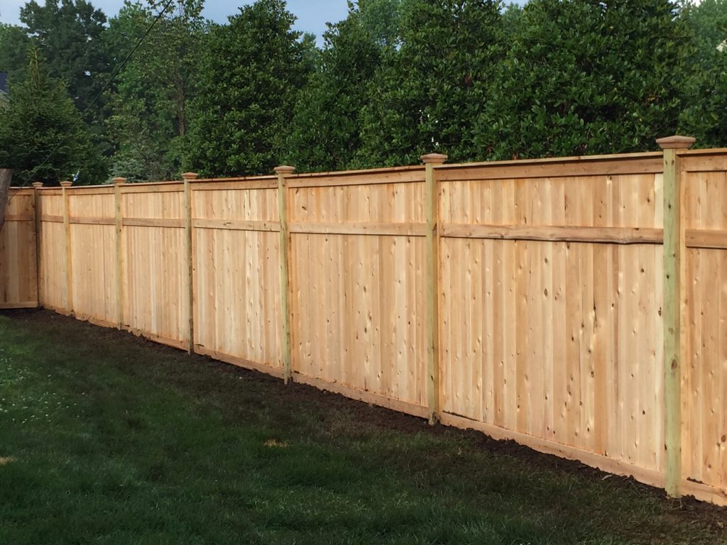 Cedar Tongue and Groove Fence with Caps - Add A Link Fence Company