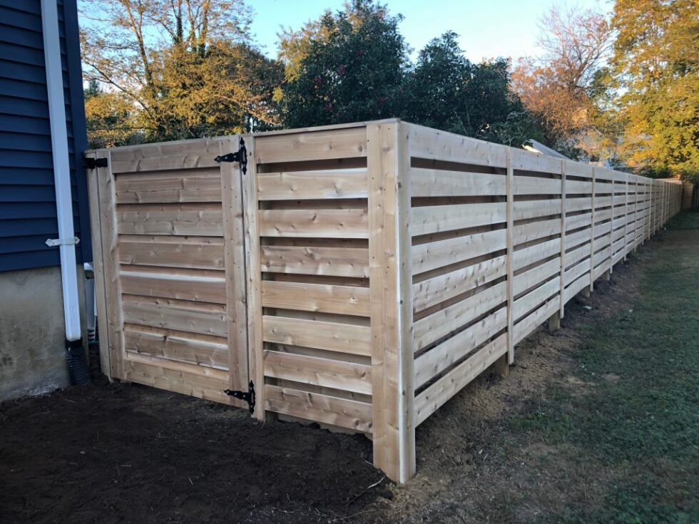 California Style Fence in Cedar - Add A Link Fence Company
