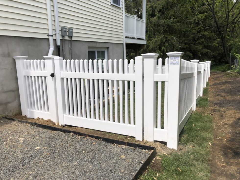 Classic Picket White PVC Fence - Add A Link Fence Company