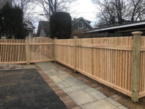 Classic Spindle Cedar Fence - Add A Link Fence Company