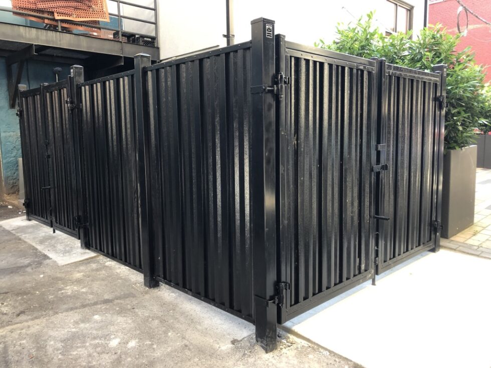 Steel Panel Enclosure and Gates - Add A Link Fence Company