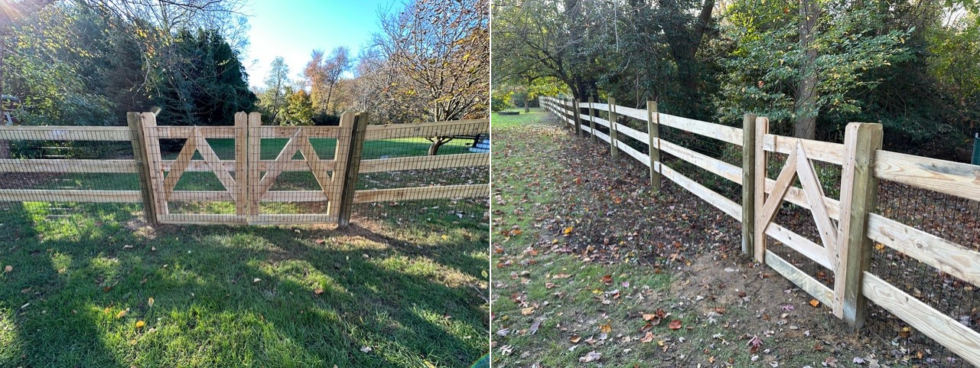 Sturdy Slip-rail Pressure Treated Fence - Add A Link Fence Company